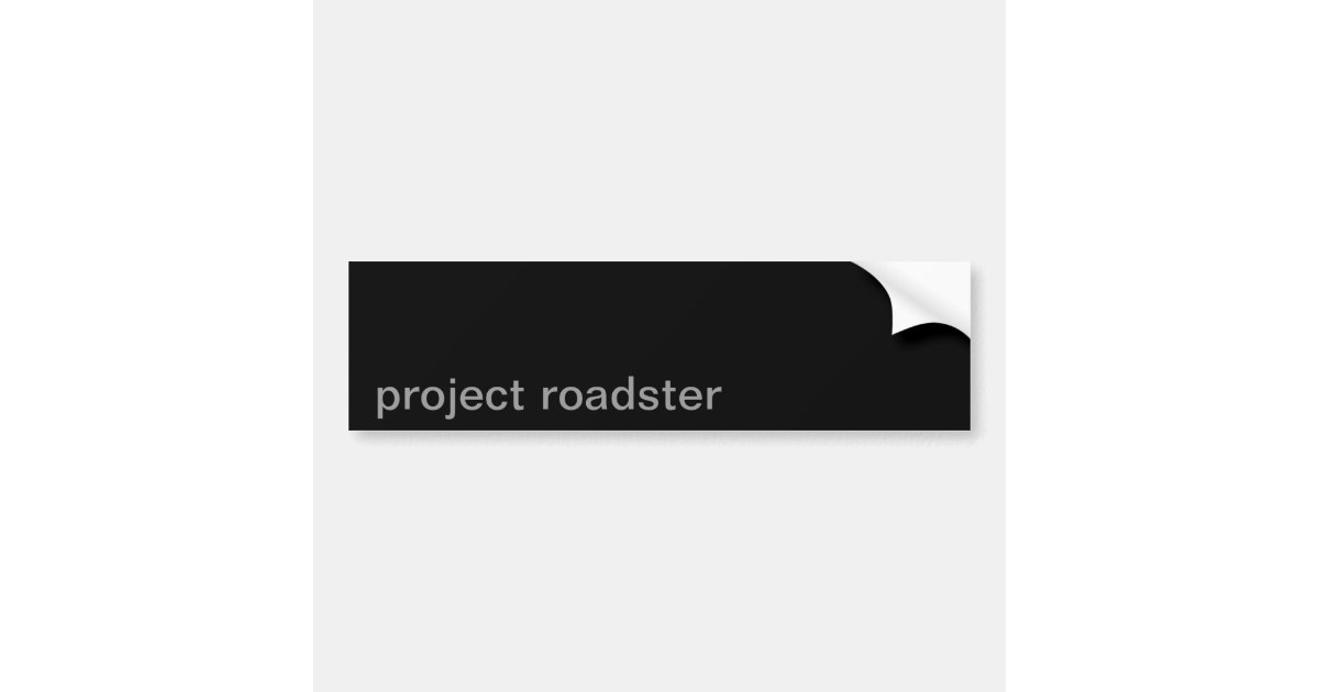 Project Roadster Sticker | Zazzle