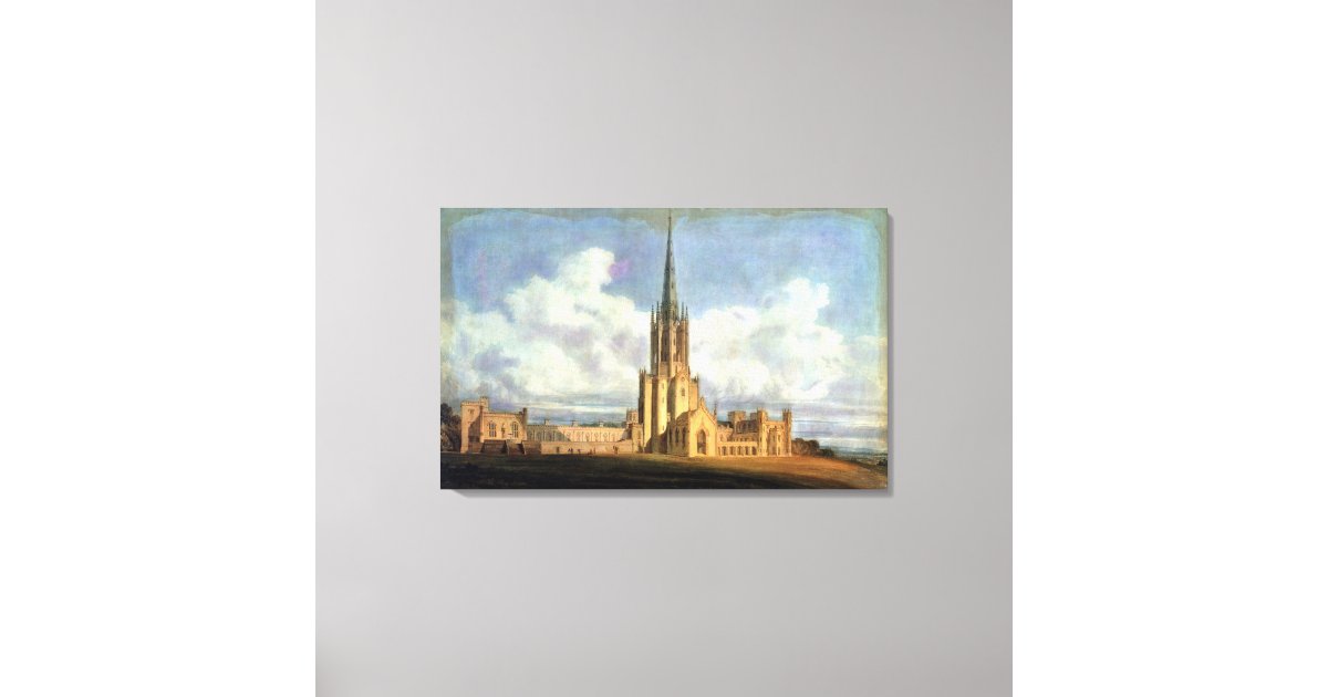 Projected Design for Fonthill Abbey, Wiltshire, 17 Canvas Print | Zazzle