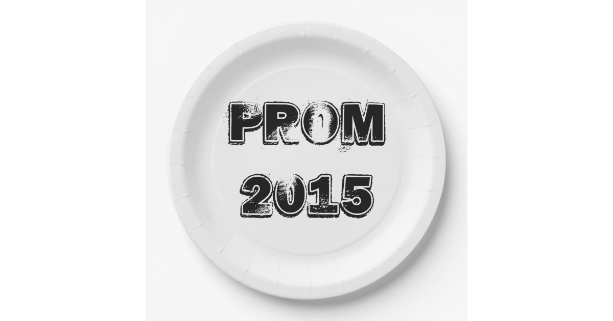 Prom 2015 paper plates | Zazzle