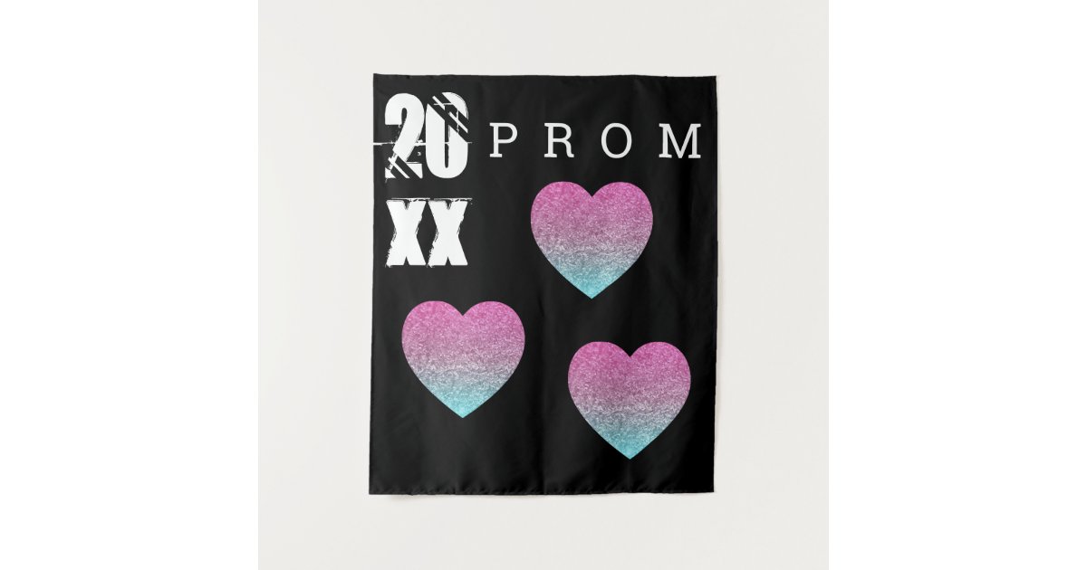 Prom Hearts Graduation Backdrop | Zazzle