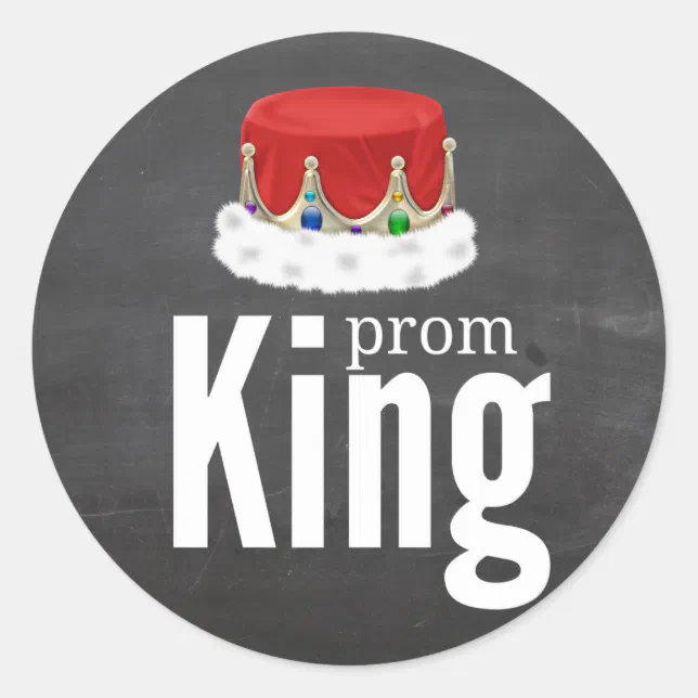 Prom King Classic Round Sticker | Zazzle