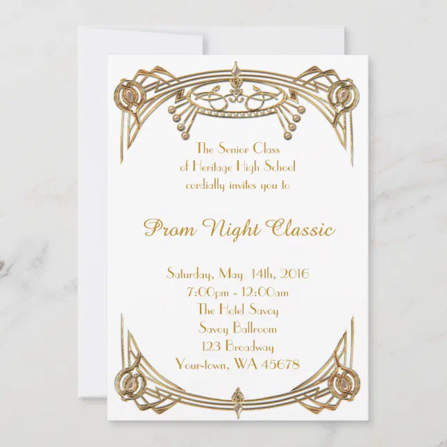 Prom Night Classic Invitation | Zazzle
