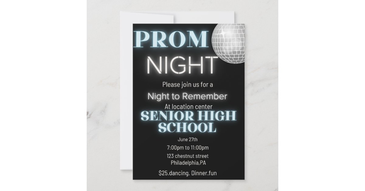Prom night invitation | Zazzle