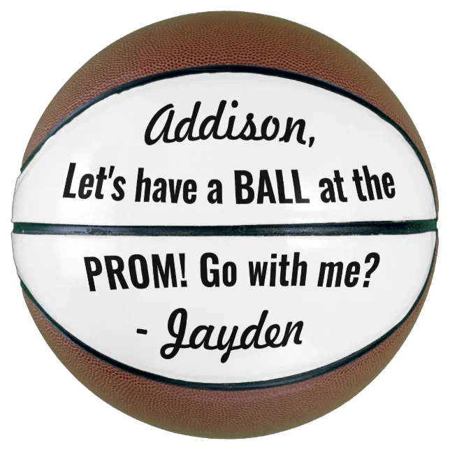Prom or HOCO Proposal Cute Funny Promposal Idea Basketball | Zazzle