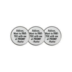 Prom or HOCO Proposal Cute Funny Promposal Idea Golf Ball Marker | Zazzle