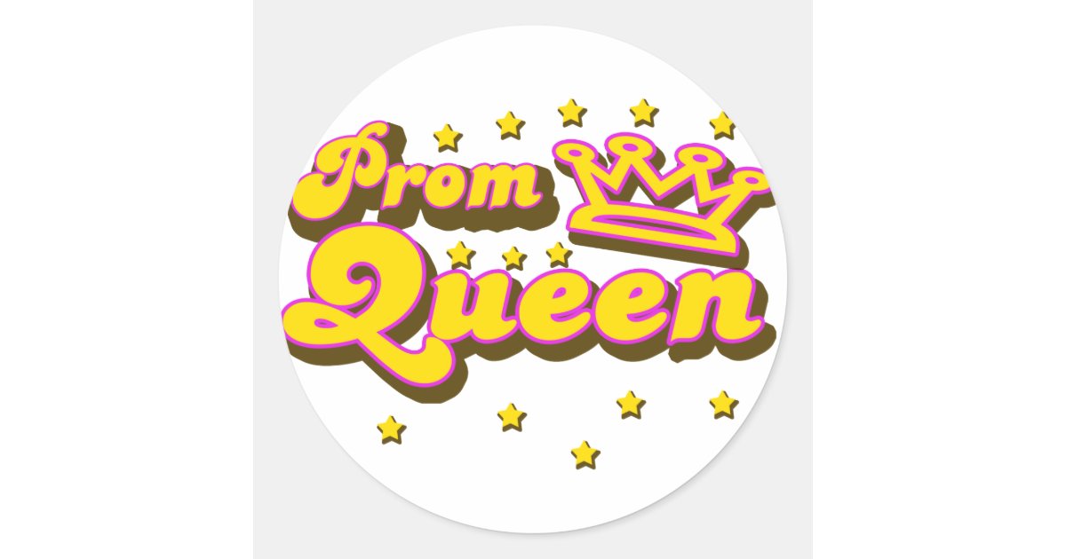 Prom Queen Classic Round Sticker | Zazzle