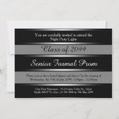 Prom senior formal class 2099,black silver,trendy invitation | Zazzle