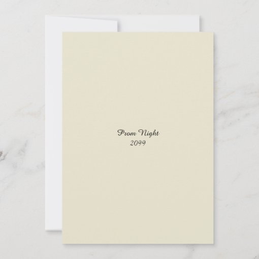 Prom Senior, vintage frame, empire style, white Invitation | Zazzle