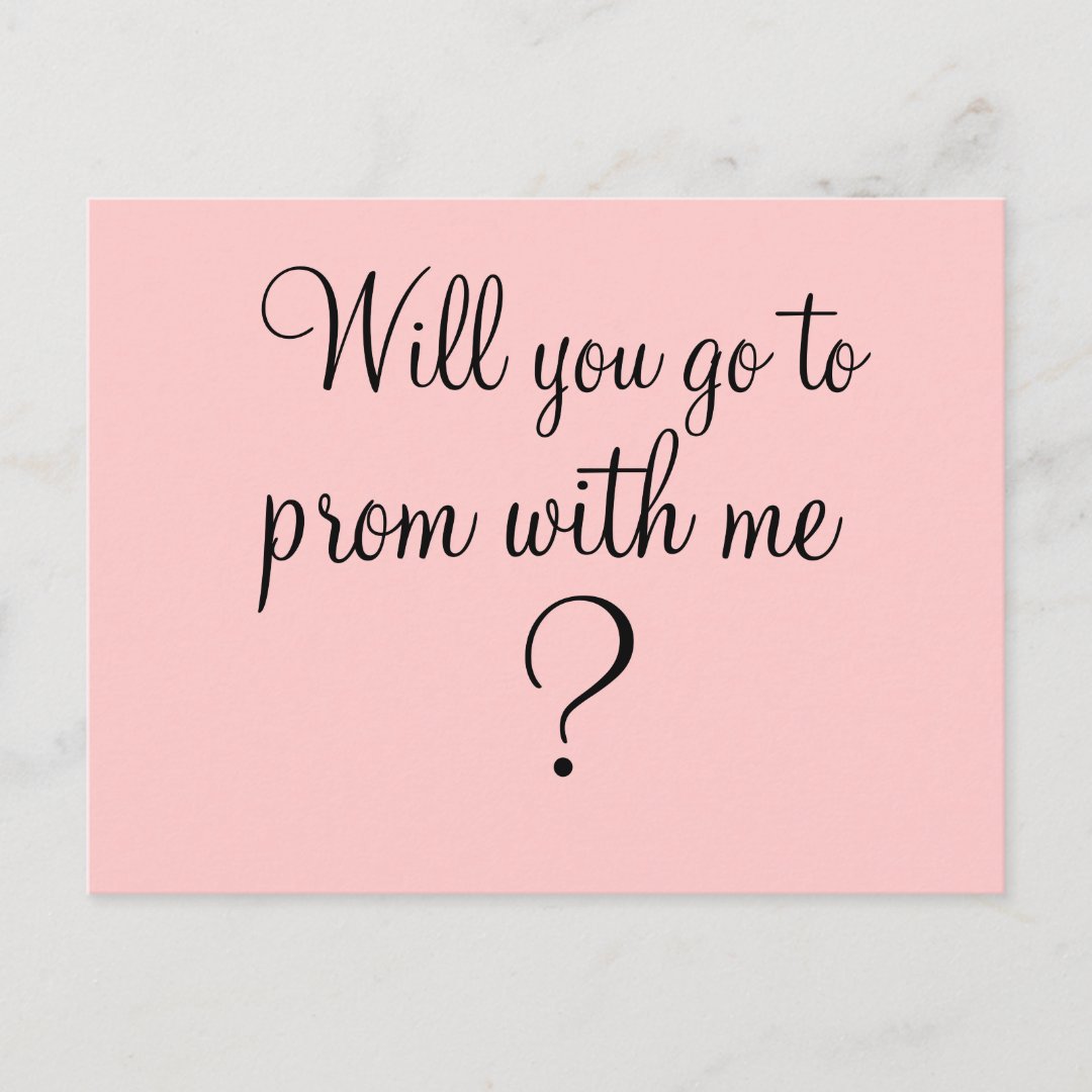 Prom with me? Yes/No Postcard | Zazzle