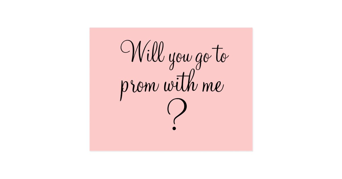 Prom with me? Yes/No Postcard | Zazzle.com