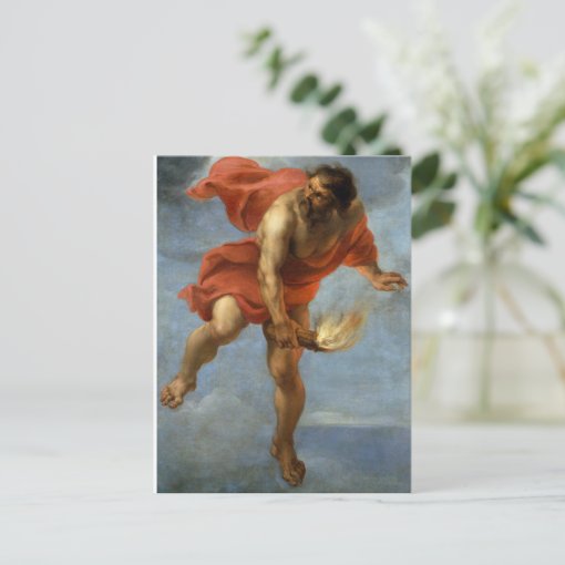 Prometheus Carrying Fire Postcard | Zazzle