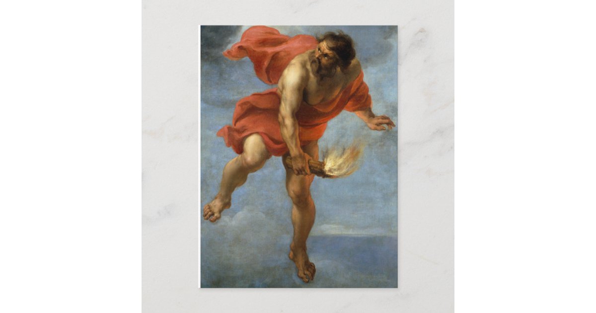 Prometheus Carrying Fire Postcard | Zazzle