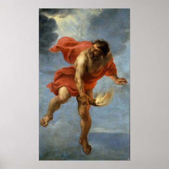 Prometheus Carrying Fire Poster | Zazzle.com