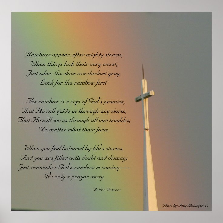 Promise of God's Rainbow Poster | Zazzle