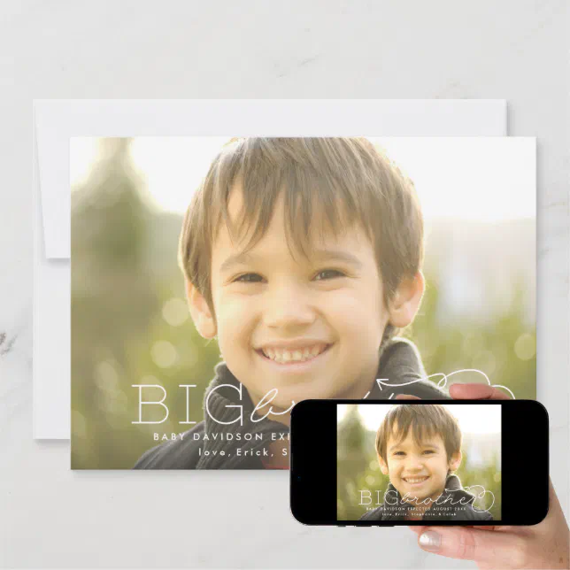 Promoted Big Brother Photo Pregnancy Announcement | Zazzle