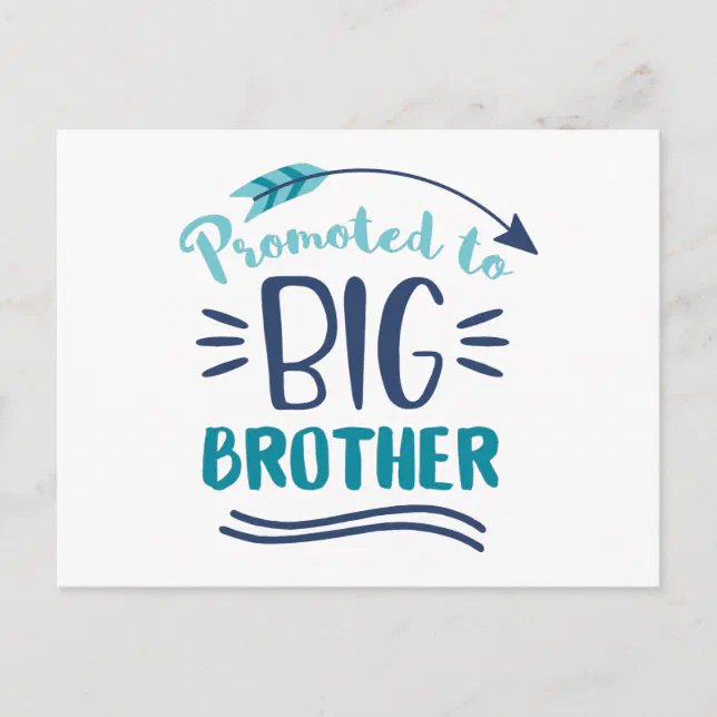 Promoted To Big Brother Postcard | Zazzle