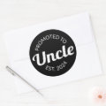 Promoted To Uncle Est. 2024 I Classic Round Sticker | Zazzle