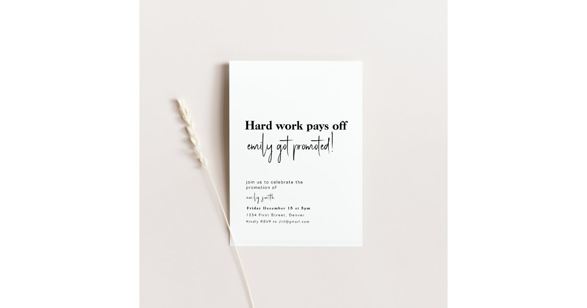 Promotion New Job Party Invite | Zazzle