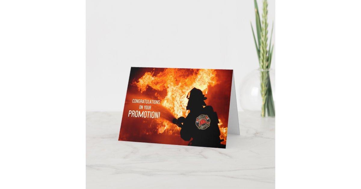 Promotion to Deputy Fire Chief Firefighter Congrat Card | Zazzle