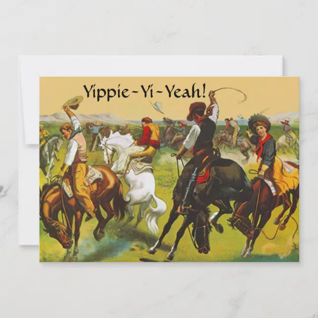 Promotion @ Work Party Yippie Yi Yeah Invitation | Zazzle