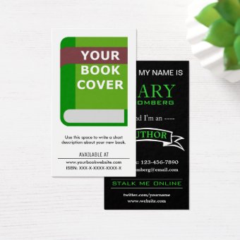 Promotional Book Cover Author Business Card | Zazzle