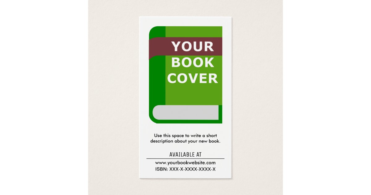 Promotional Book Cover Author Business Card | Zazzle