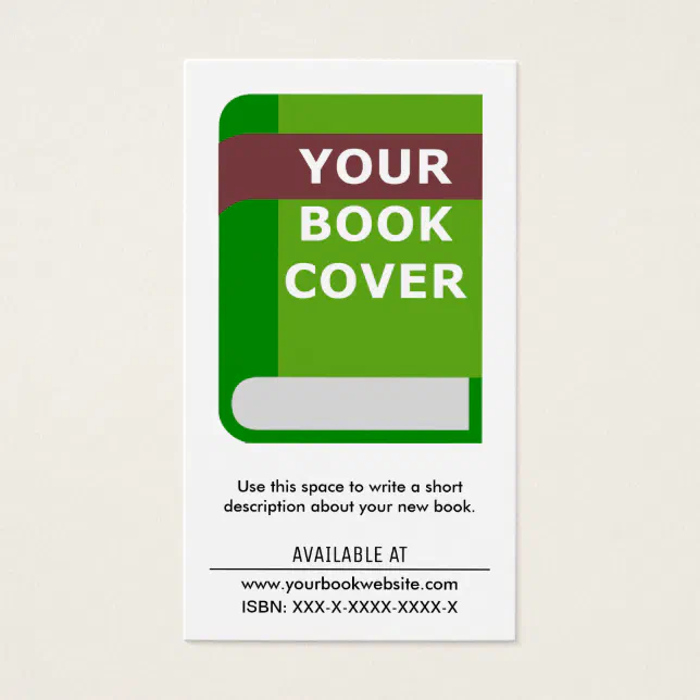 Promotional Book Cover Author Business Card | Zazzle