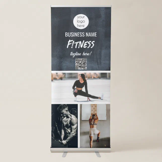 Promotional Business Logo Banner QR Code | Zazzle