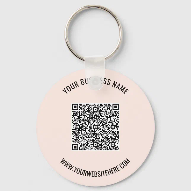 Promotional Business QR Code Keychain Template | Zazzle