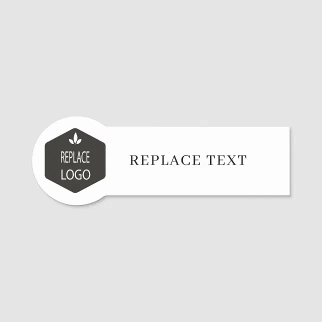 Promotional Business Supplies ADD Change LOGO Name Tag | Zazzle