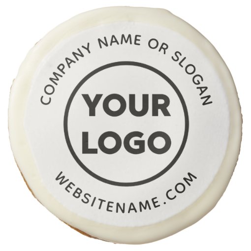 Promotional Company Logo and Text Business Event Sugar Cookie | Zazzle
