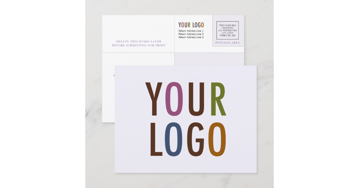 Promotional Custom Business Postcard Company Logo | Zazzle
