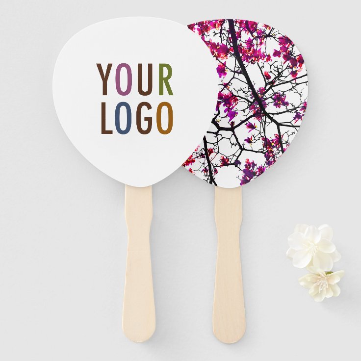 Promotional Custom Hand Fan with Your Logo & Photo | Zazzle