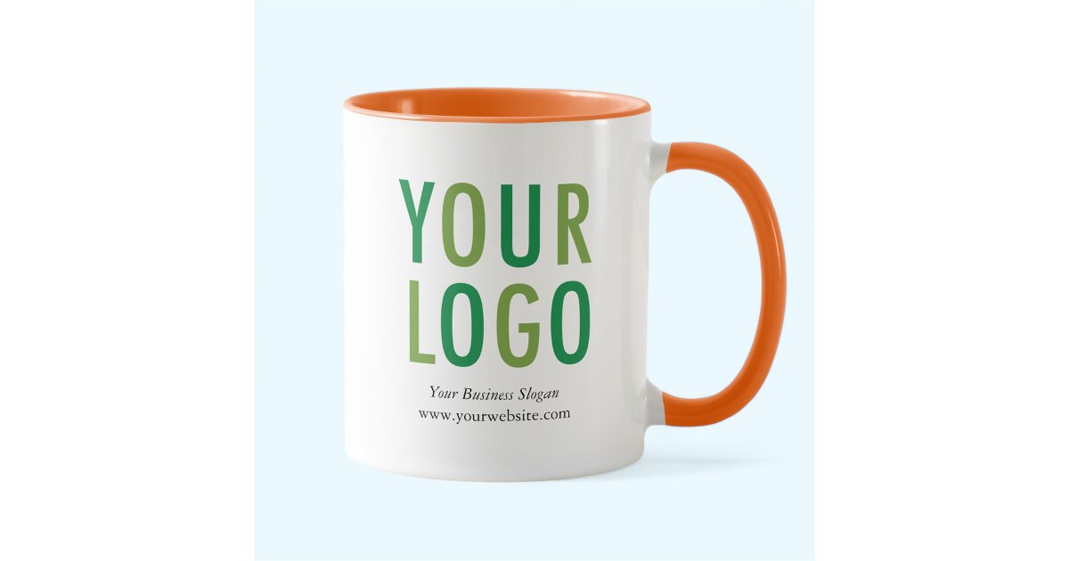 Promotional Custom Mug Company Logo No Minimum | Zazzle