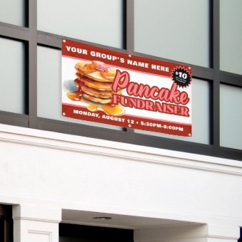Promotional Custom Pancake Feed Fundraiser Banner | Zazzle