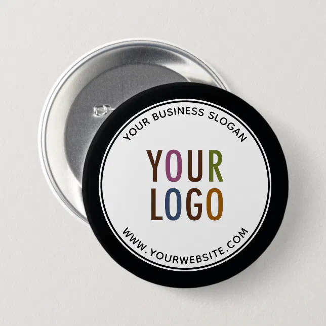 Promotional Custom Pinback Button Pin Company Logo | Zazzle