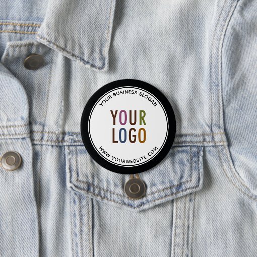 Promotional Custom Pinback Button Pin Company Logo | Zazzle