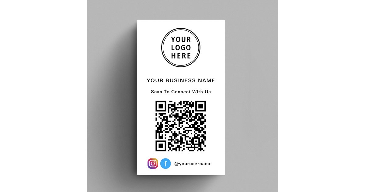 Promotional Logo QR Code Business Card | Zazzle