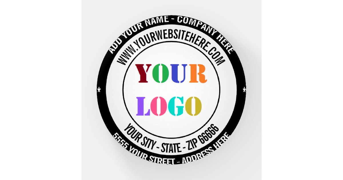 Promotional Paperweight Custom Logo Name Address | Zazzle