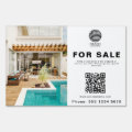 Promotional Real Estate Sale Logo Photo QR Code Sign | Zazzle