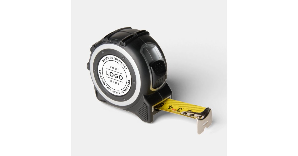 Promotional White Custom Business Logo Branded Tape Measure | Zazzle