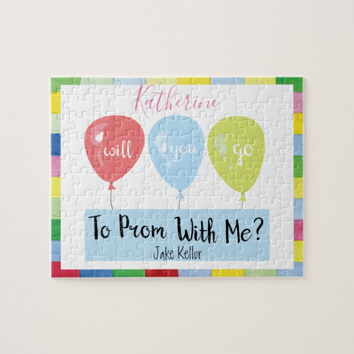 Promposal Balloon Monogram Puzzle | Zazzle.com