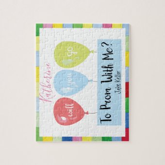 Promposal Balloon Monogram Puzzle | Zazzle