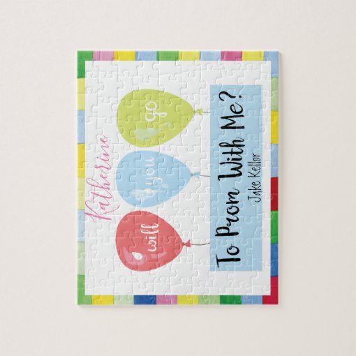 Promposal Balloon Monogram Puzzle | Zazzle