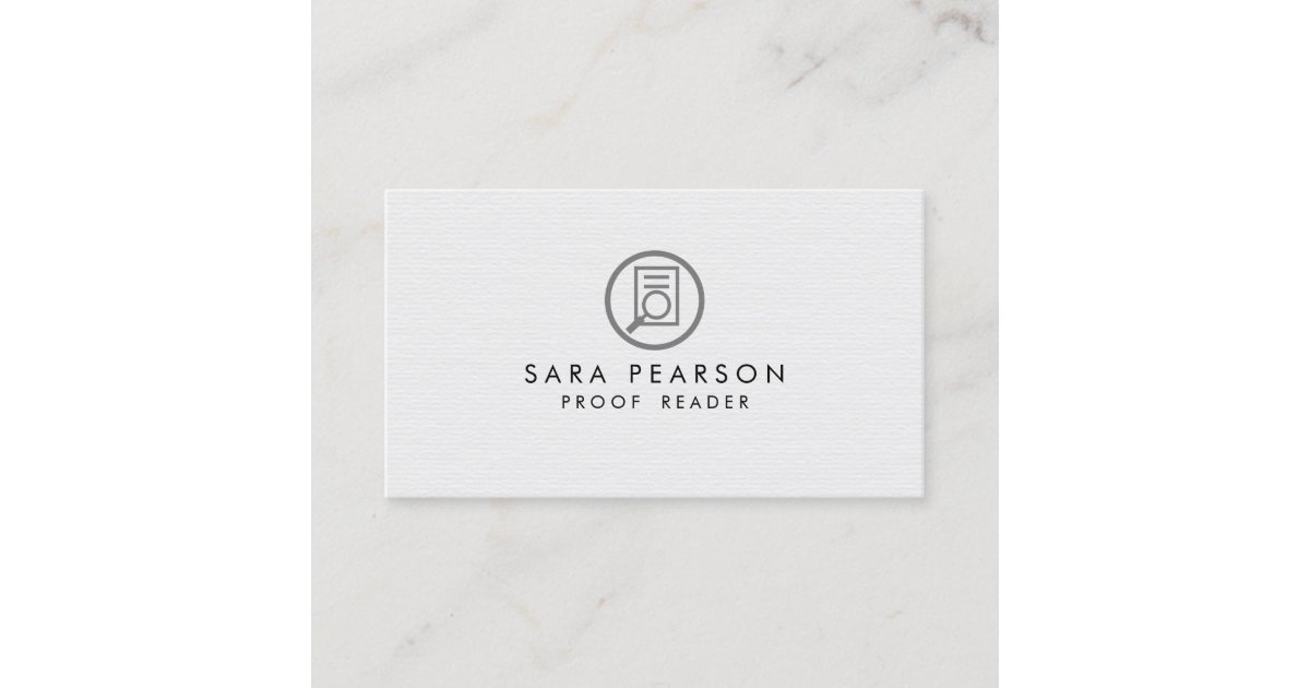 Proofreader Publishing Business Card | Zazzle