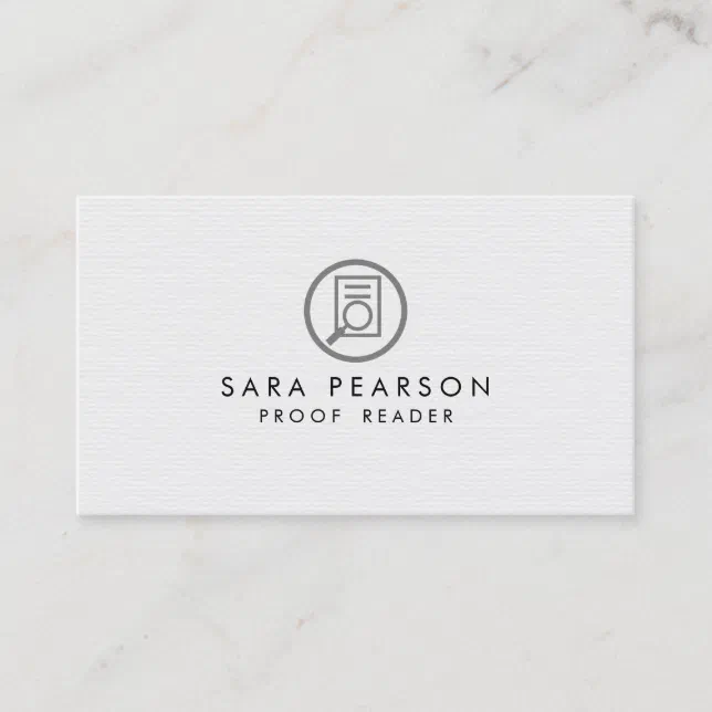 Proofreader Publishing Business Card | Zazzle