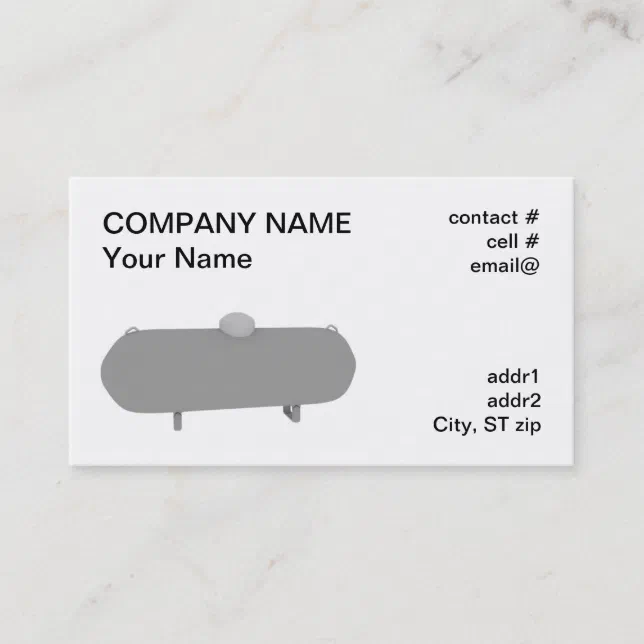 propane tank business card | Zazzle