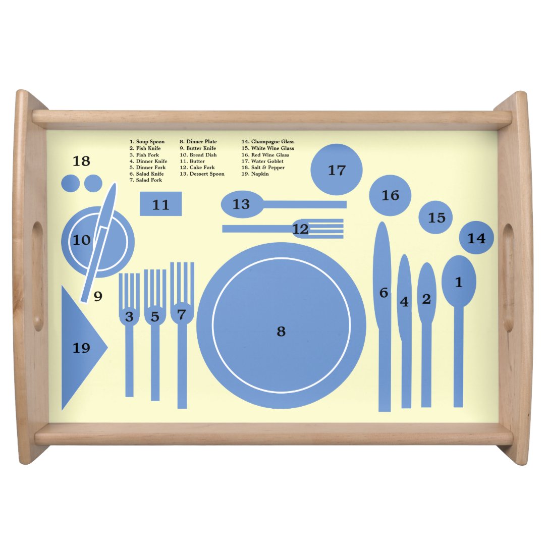 Proper Formal Table Dish Placement Template Serving Tray | Zazzle