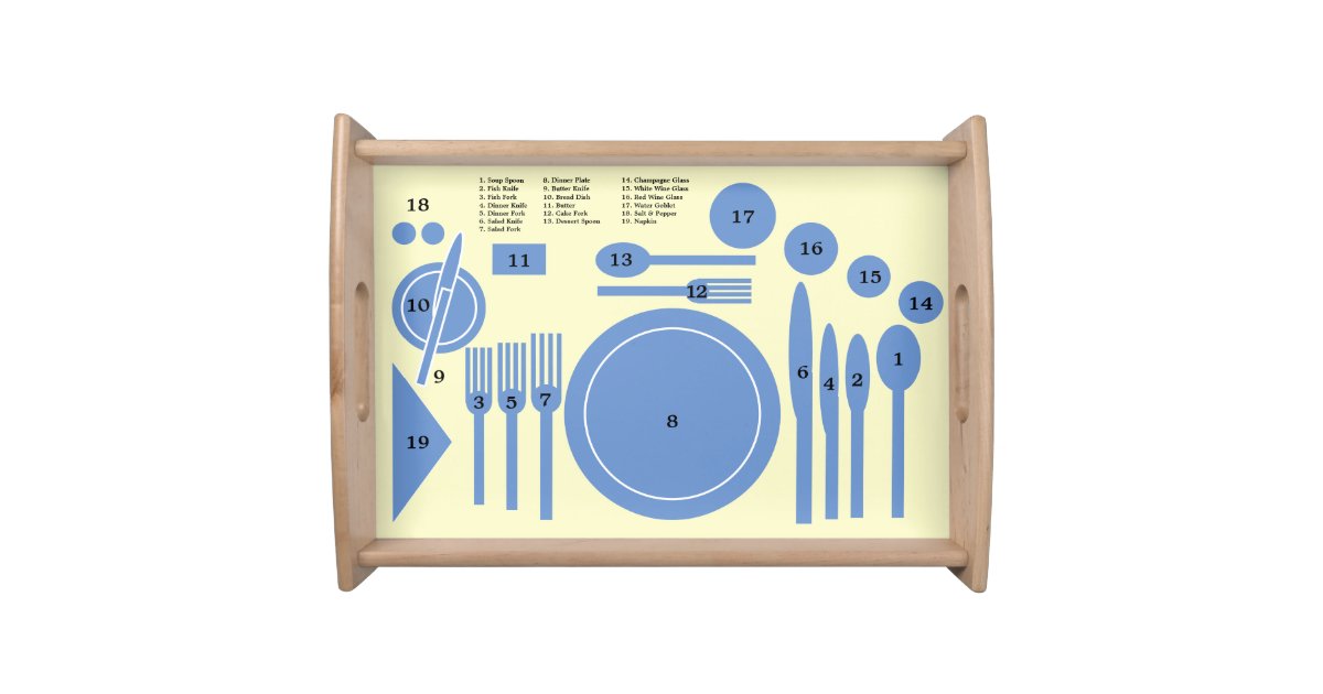 Proper Formal Table Dish Placement Template Serving Tray | Zazzle