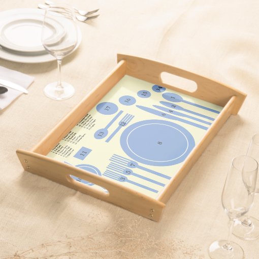 Proper Formal Table Dish Placement Template Serving Tray | Zazzle